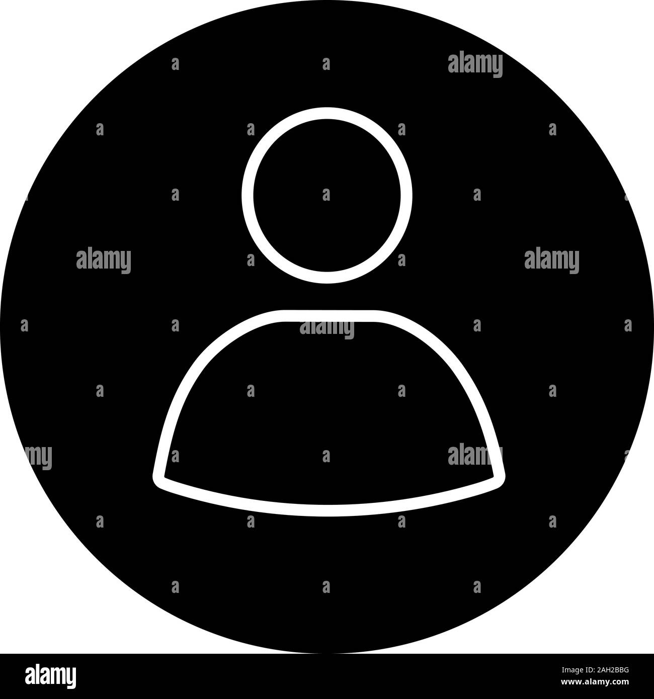 User account circle glyph icon. User profile picture. Userpic ...