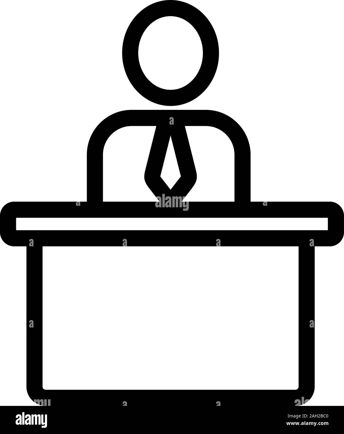 Workplace icon vector. Isolated contour symbol illustration Stock ...