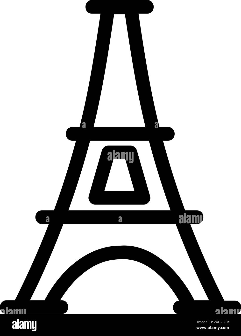 Paris icon vector. Isolated contour symbol illustration Stock Vector ...
