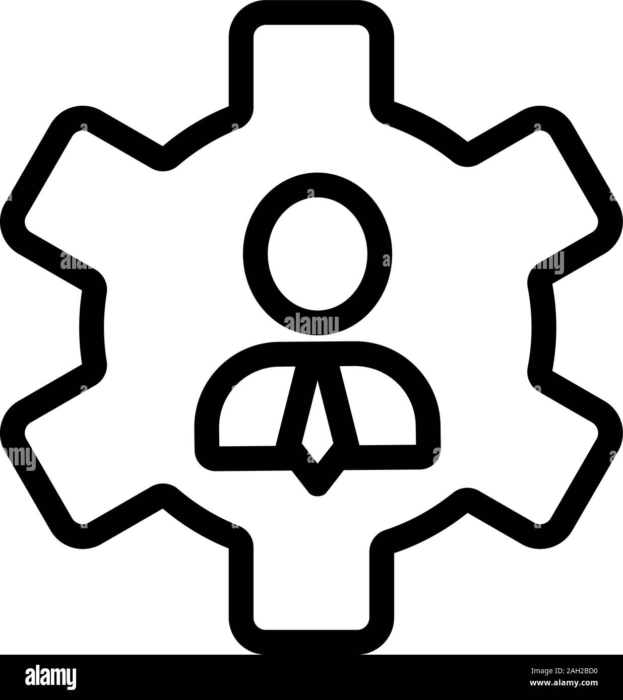 employee vector icon function. Isolated contour symbol illustration ...