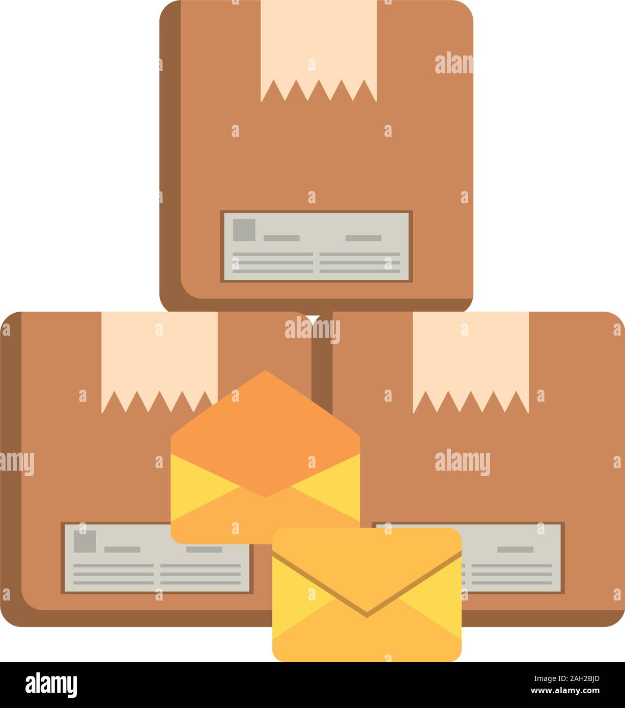 pile of boxes packing postal service Stock Vector Image & Art - Alamy