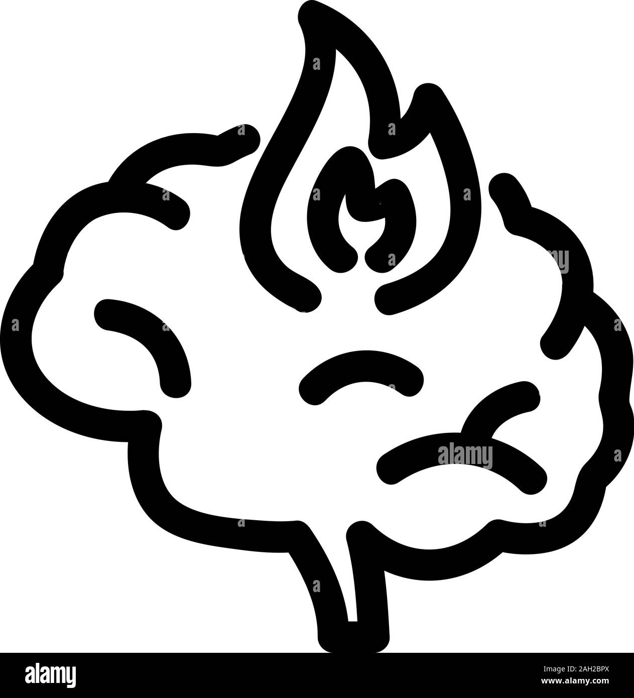 Headache icon vector. Isolated contour symbol illustration Stock Vector ...