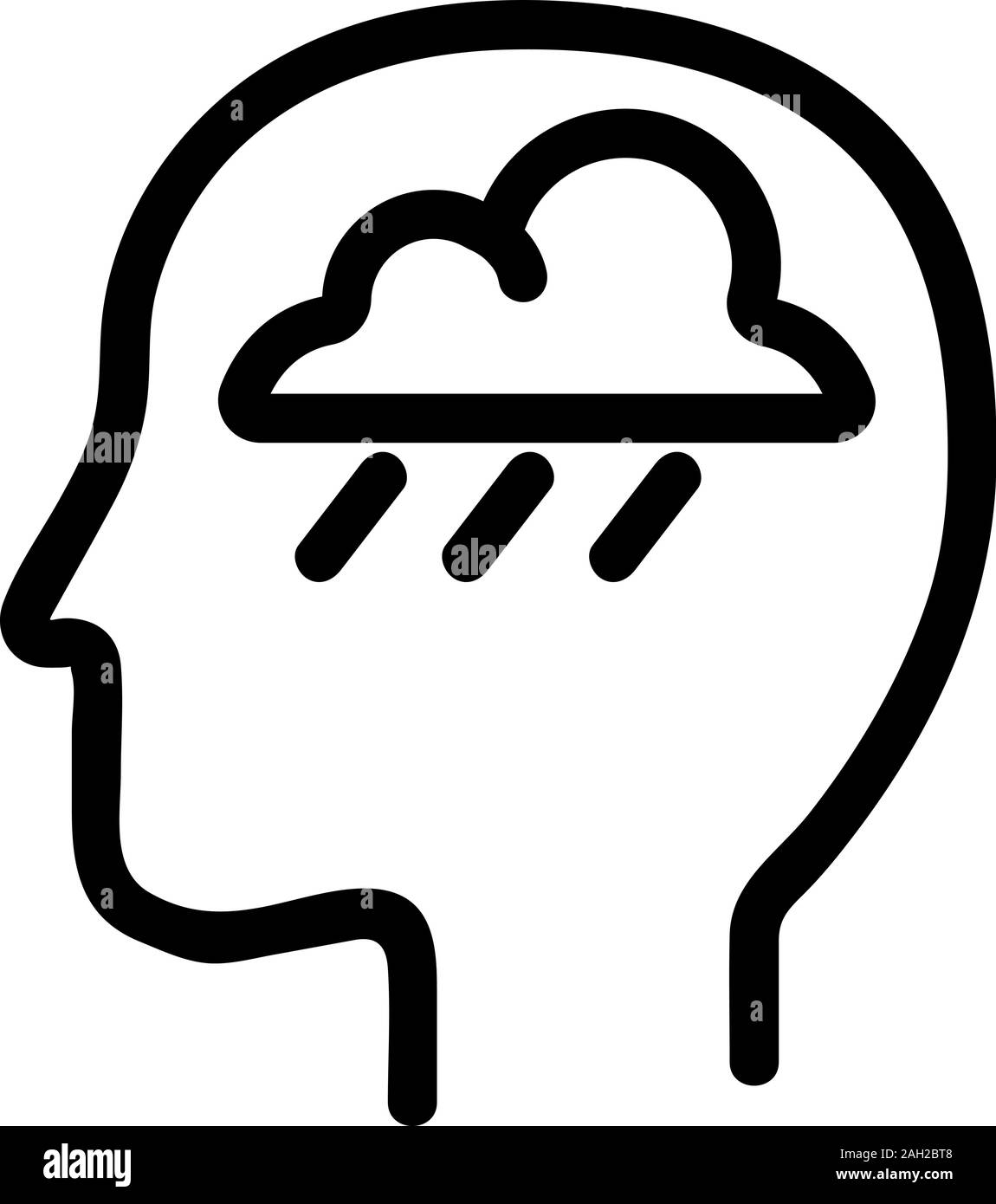 Headache icon vector. Isolated contour symbol illustration Stock Vector ...