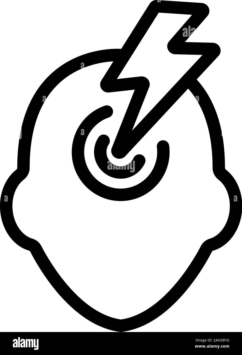 Headache icon vector. Isolated contour symbol illustration Stock Vector ...