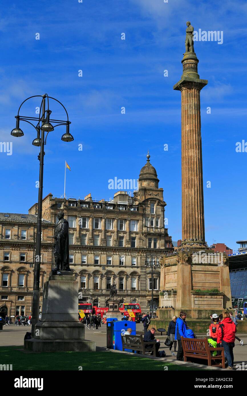 Walker Scott Column, George Square, Glasgow, Scotland, United Kingdom ...
