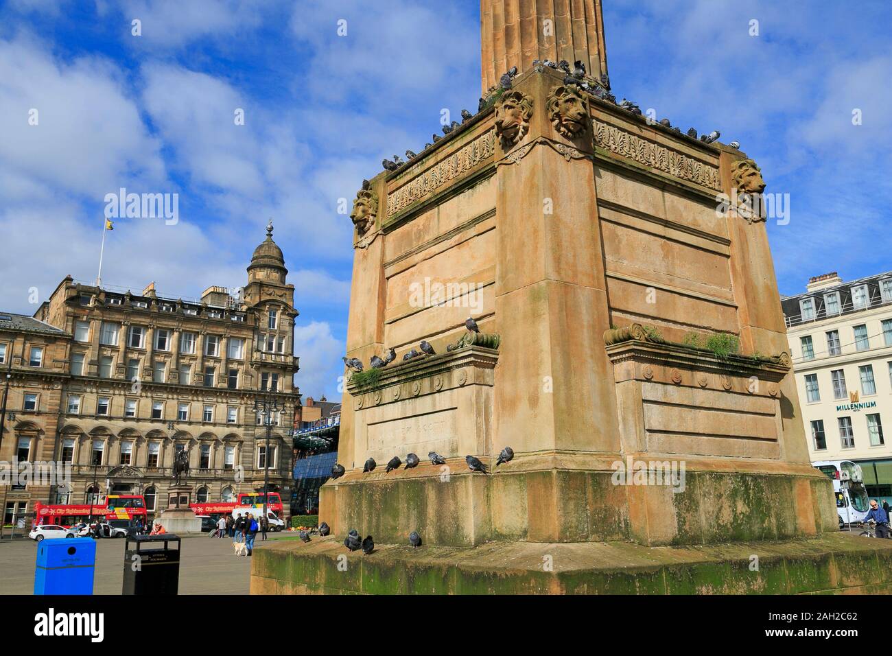Walker Scott Column, George Square, Glasgow, Scotland, United Kingdom ...