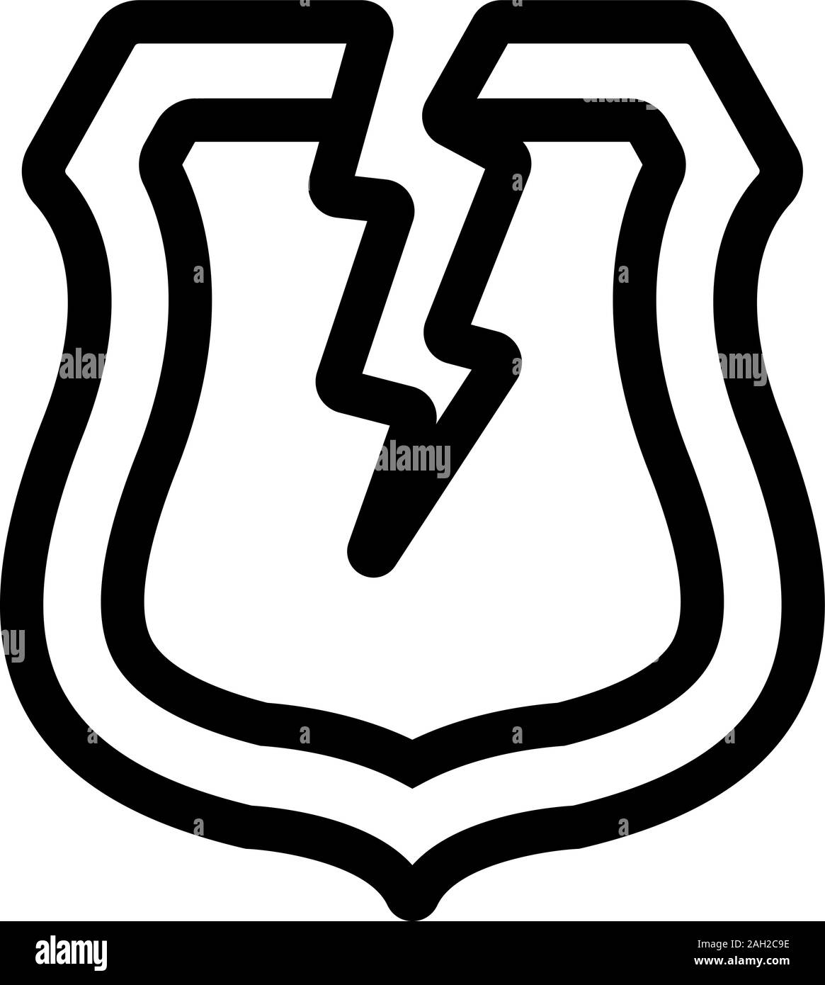 cyber attack icon vector. Isolated contour symbol illustration Stock ...