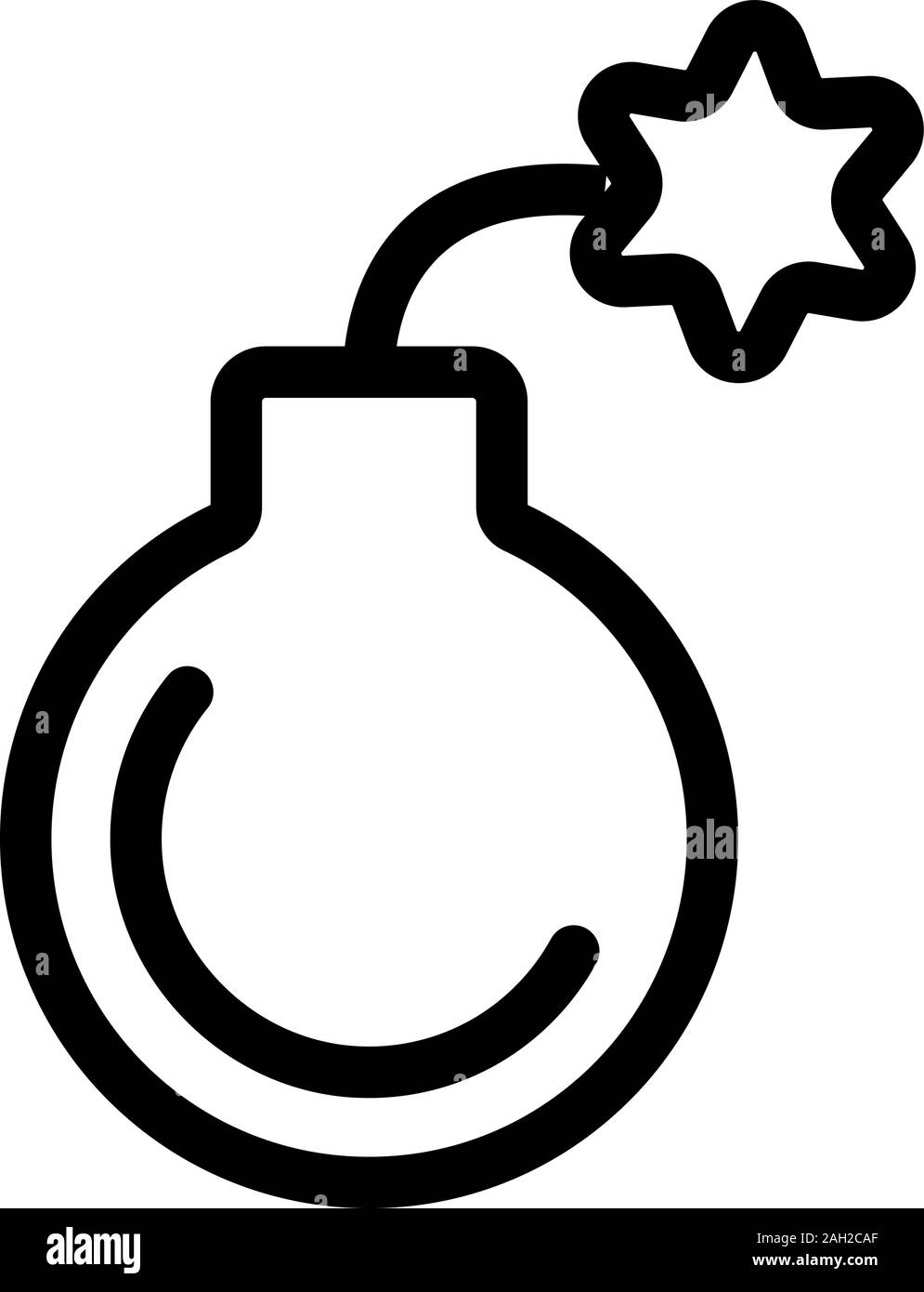 cyber attack icon vector. Isolated contour symbol illustration Stock ...