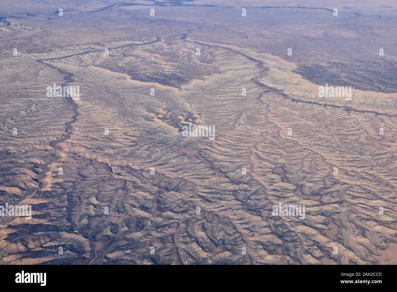 Colorado Rocky Mountains Aerial panoramic views from airplane of ...