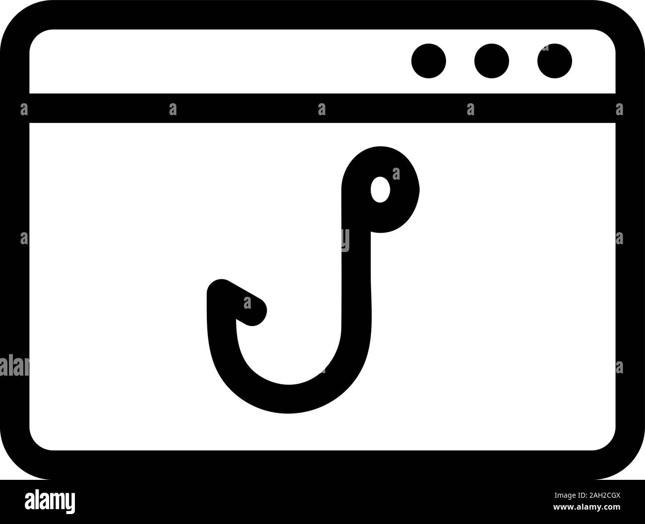 cyber attack icon vector. Isolated contour symbol illustration Stock ...