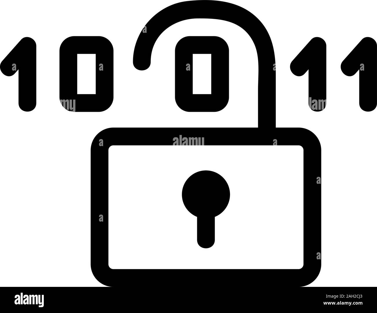 cyber attack icon vector. Isolated contour symbol illustration Stock ...