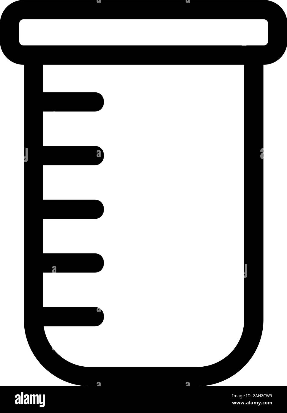 measuring glass icon vector. Isolated contour symbol illustration Stock ...