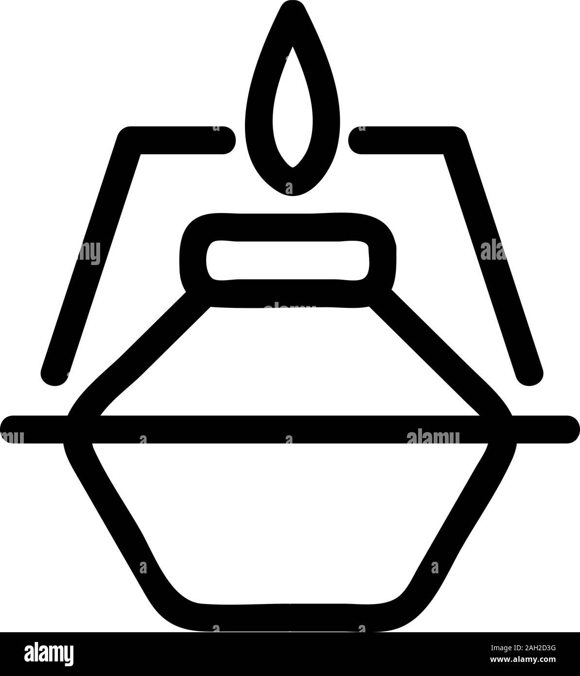 Lamp for burning icon vector. Isolated contour symbol illustration ...