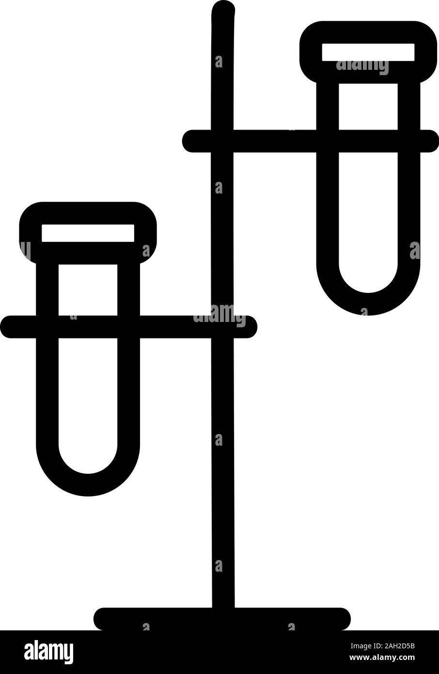 tripod for the test tubes icon vector. Isolated contour symbol ...