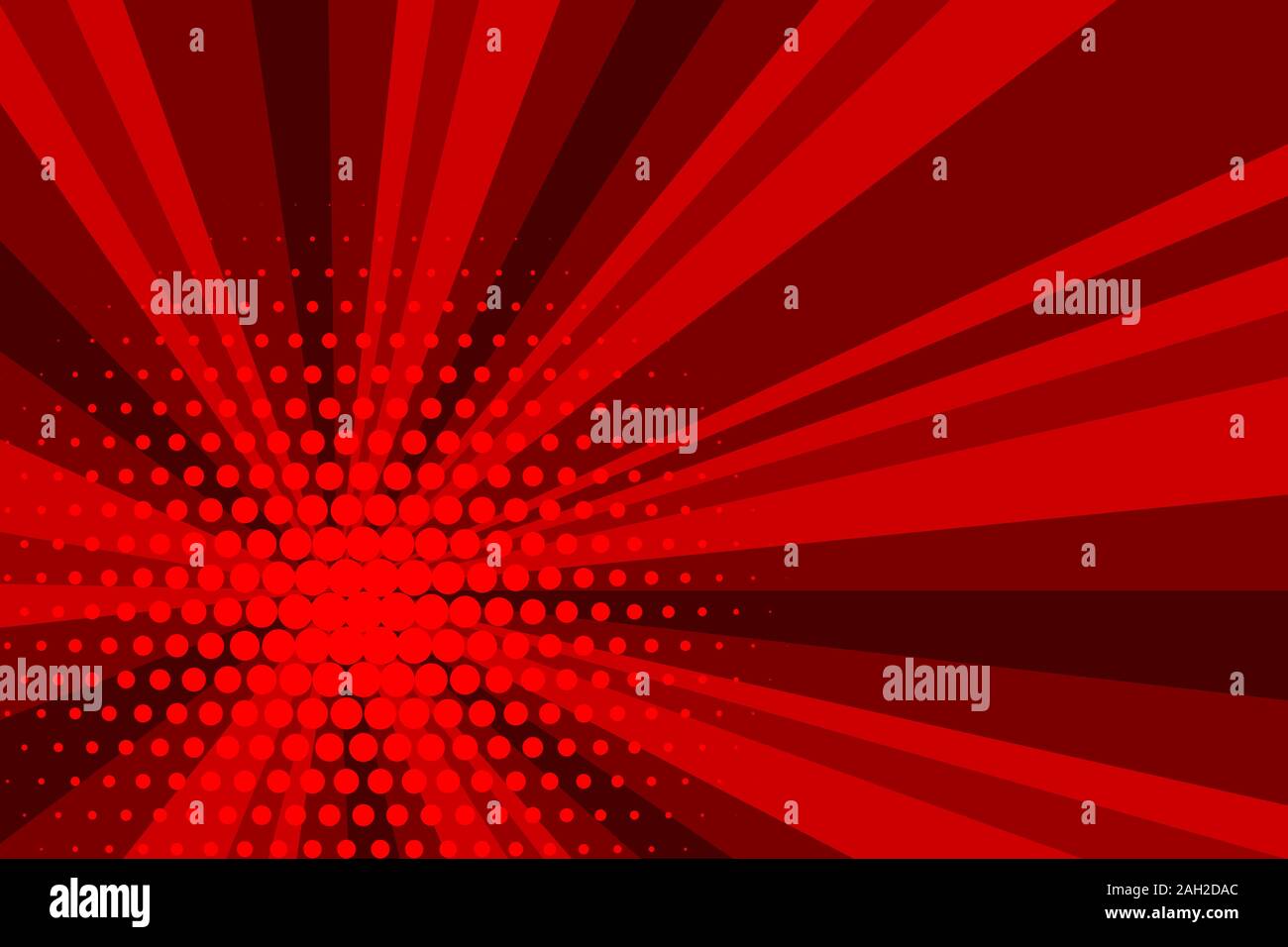 Comic red sunbeam background Retro pop art style cartoon Stock Vector ...