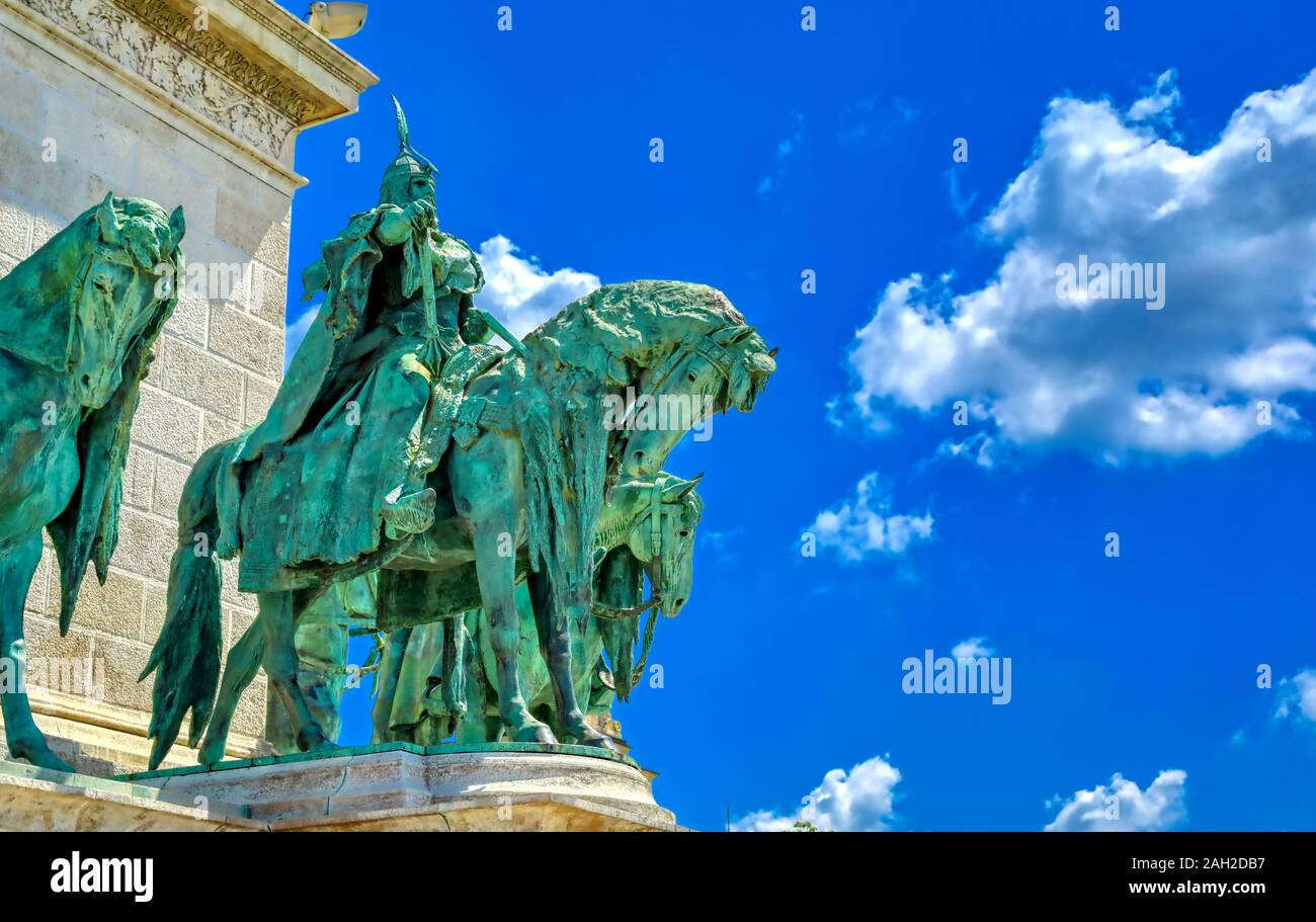 Millennium Monument on the Heroes' Square in Budapest, Hungary Stock ...