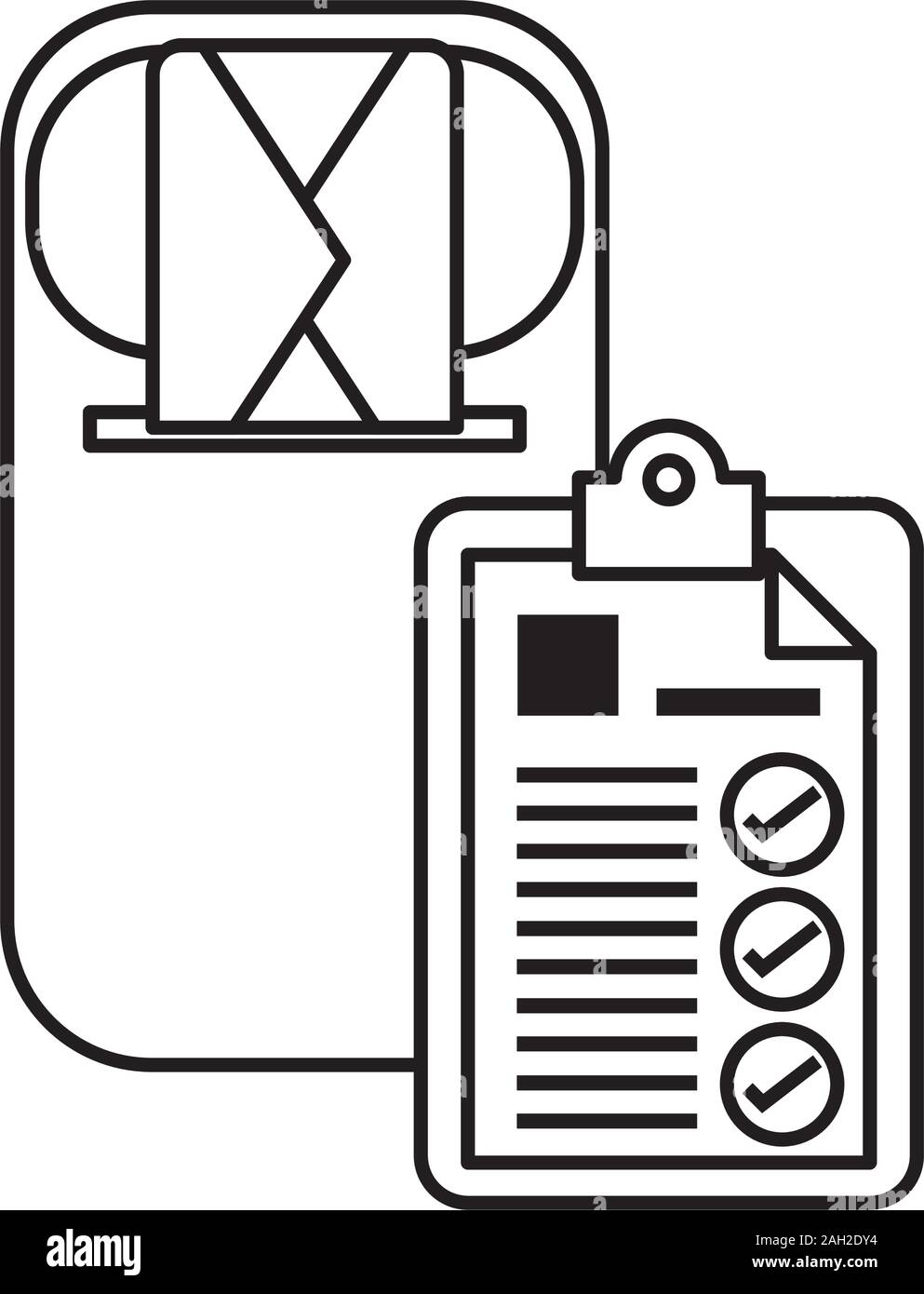 street mailbox with checklist postal service Stock Vector Image & Art ...