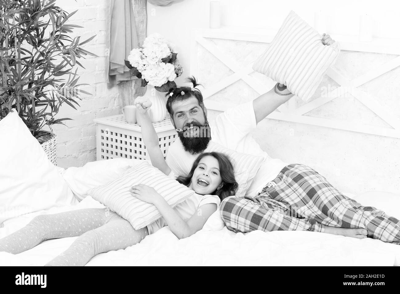 Family bedroom happy Black and White Stock Photos & Images - Alamy