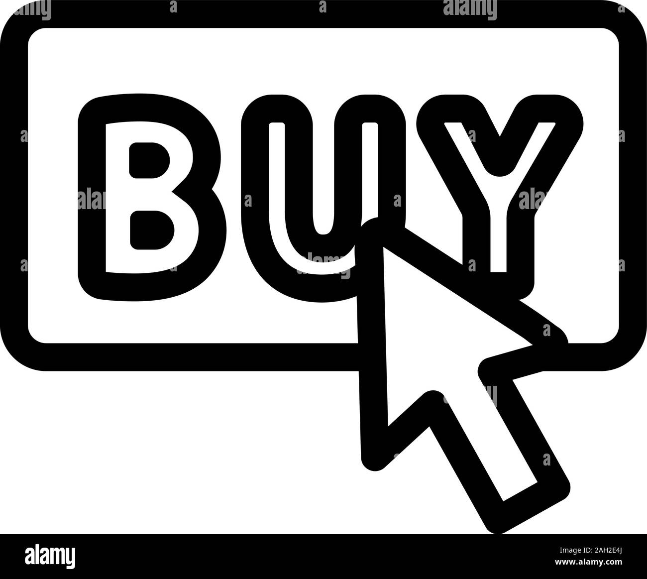 Internet buying icon vector. Isolated contour symbol illustration Stock ...