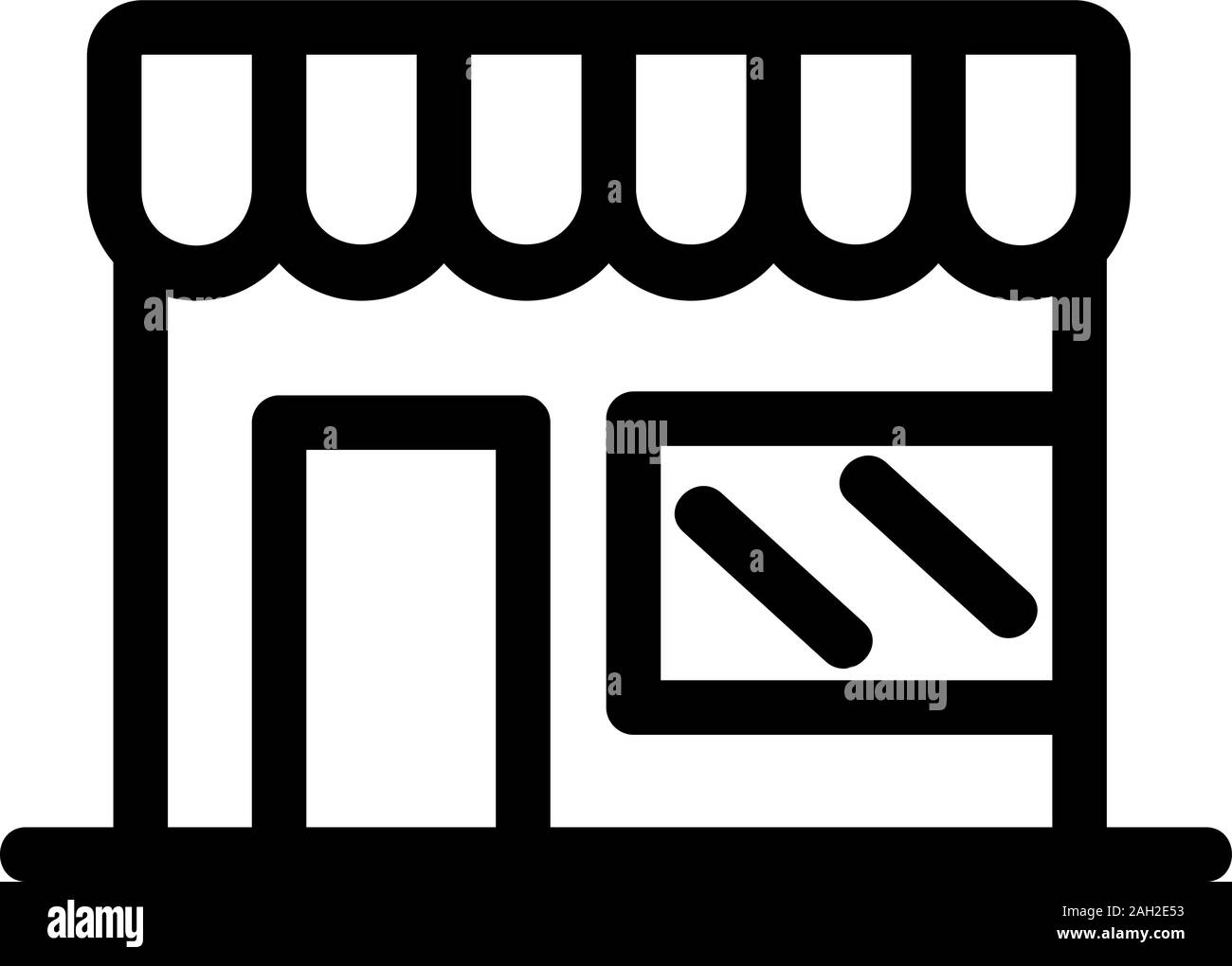 The trading shop is an icon vector. Isolated contour symbol ...