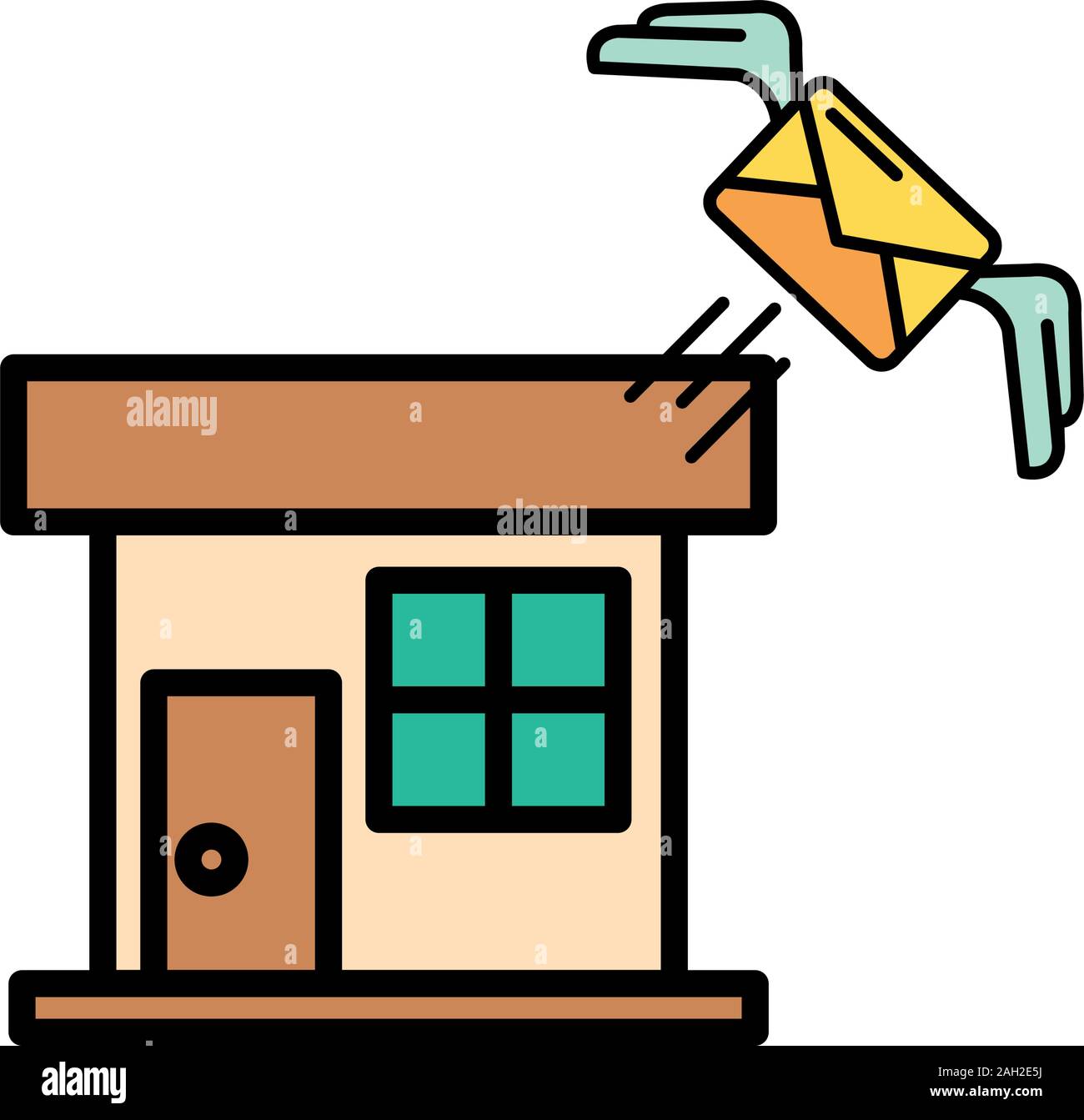 building office postal service icon Stock Vector Image & Art - Alamy