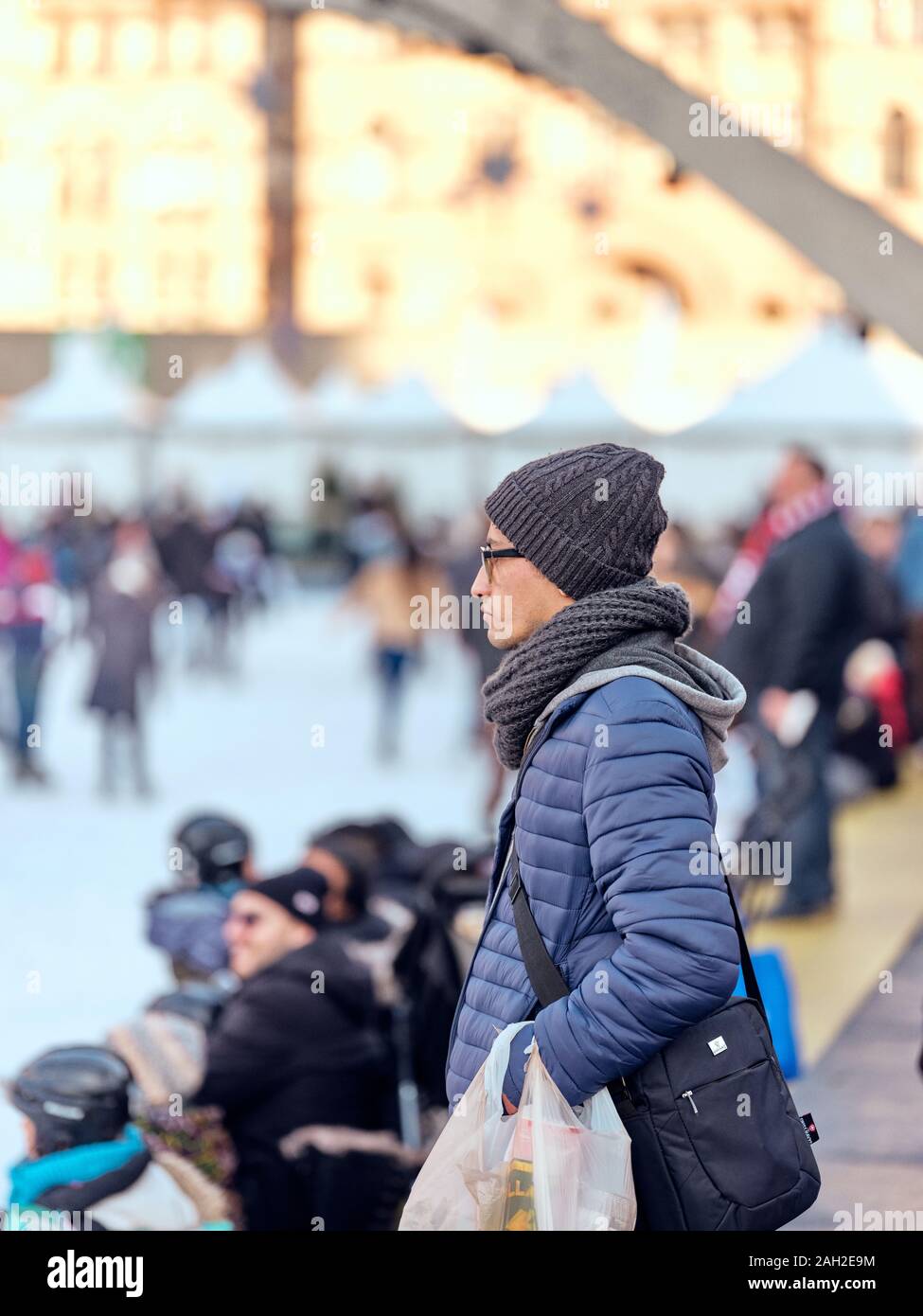 Toronto winter carnival in Nathan Phillips Square City Hall Stock Photo ...