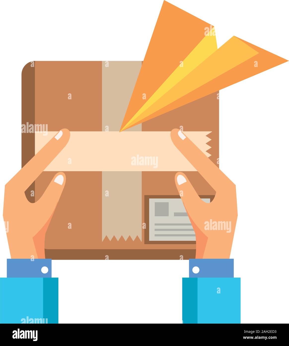 Hand lifting box carton hi-res stock photography and images - Alamy