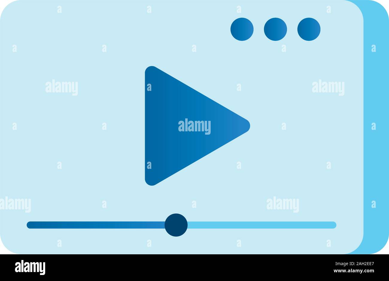 media player template with play button Stock Vector Image & Art - Alamy