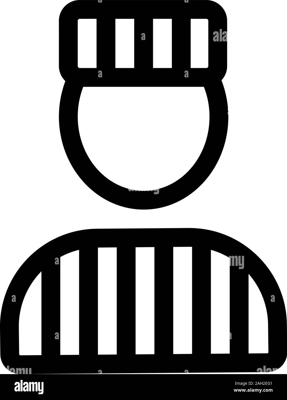 prison form icon vector. Isolated contour symbol illustration Stock ...