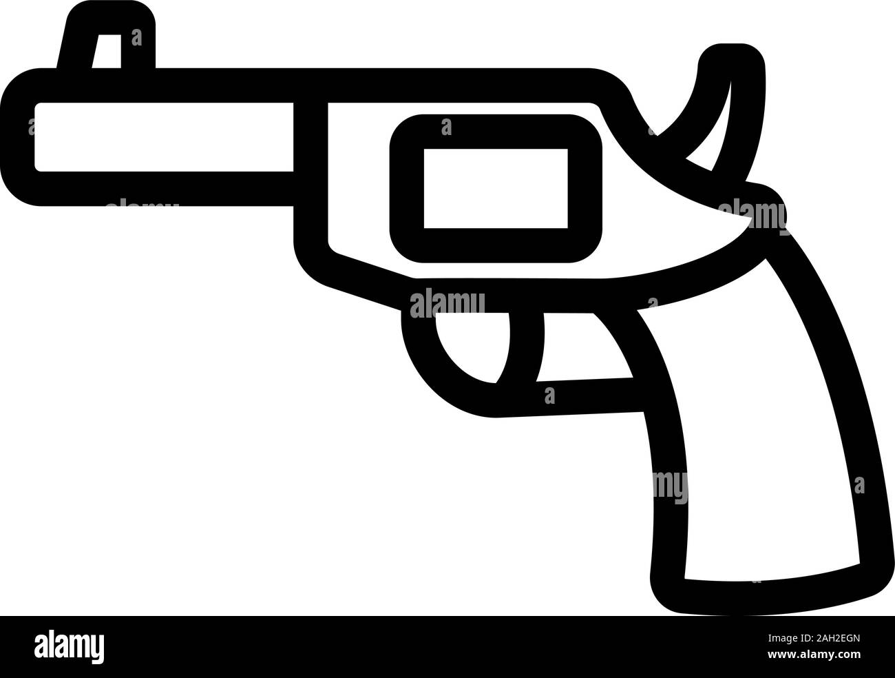 police weapon icon vector. Isolated contour symbol illustration Stock ...