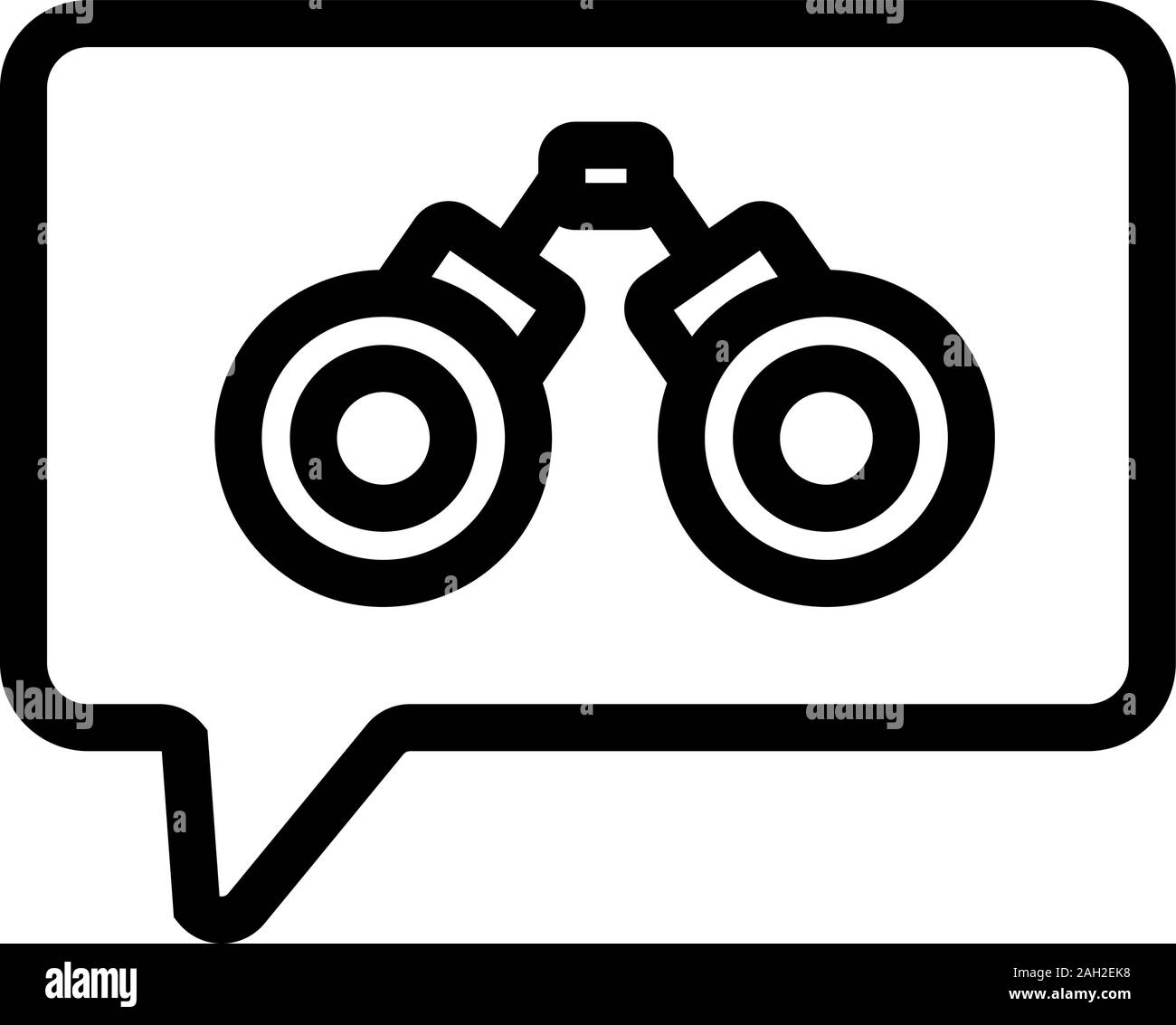 prison sentence icon vector. Isolated contour symbol illustration Stock ...