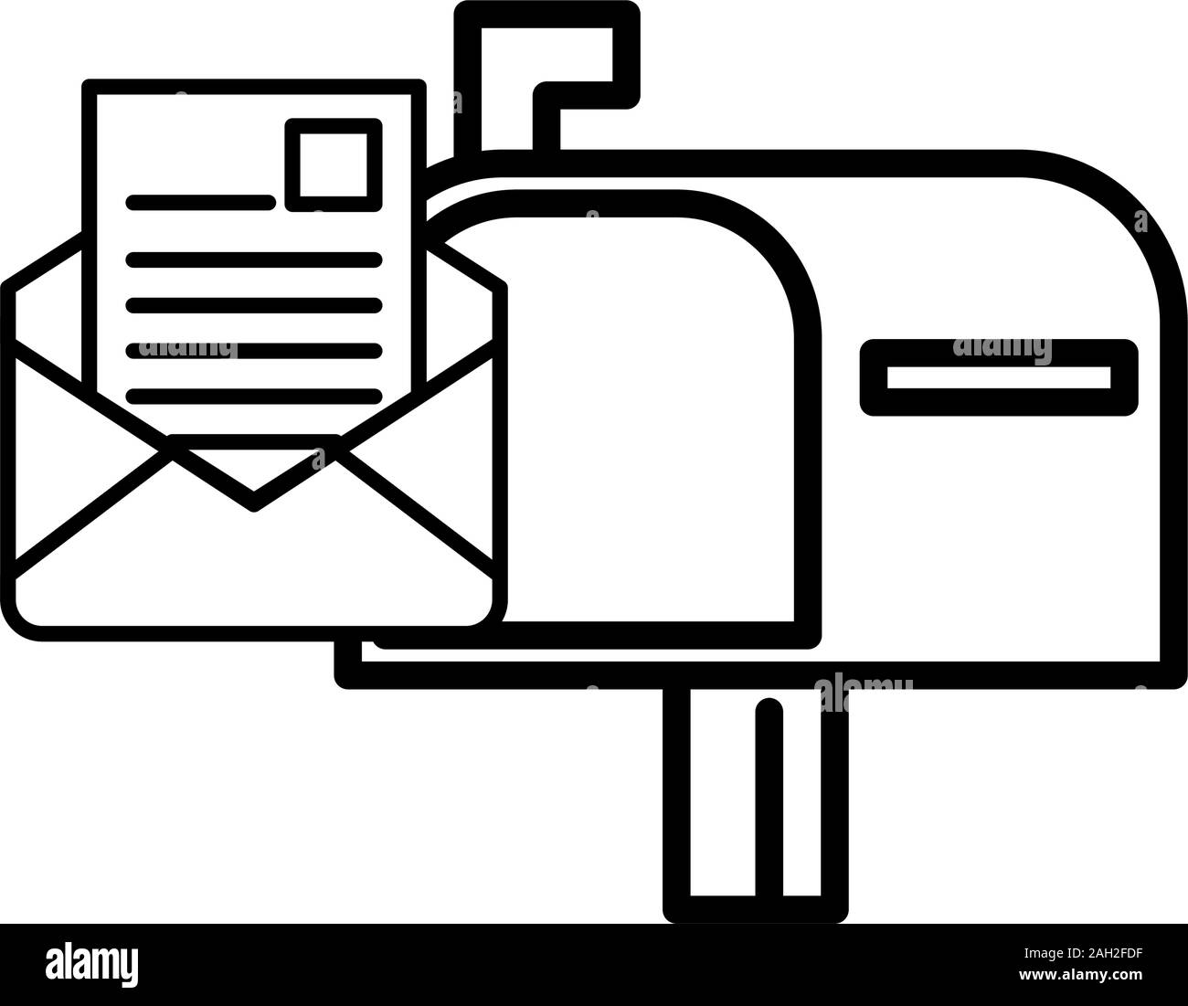 Wood mailbox Stock Vector Images - Alamy