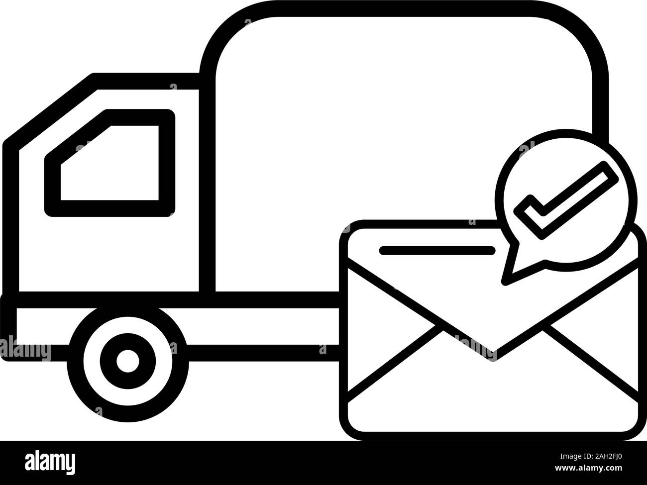 Mail truck letter Stock Vector Images - Alamy