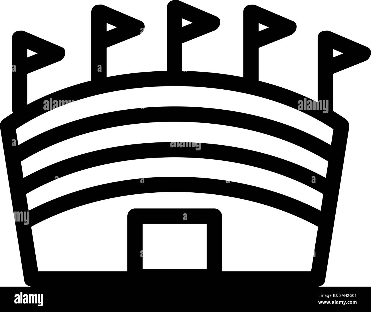 Stadium icon vector. Isolated contour symbol illustration Stock Vector ...
