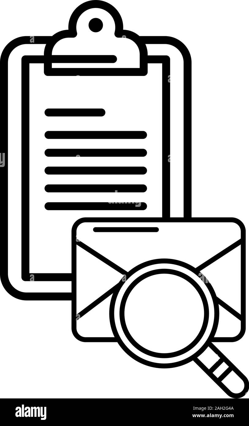 envelope mail with checklist postal service Stock Vector Image & Art ...