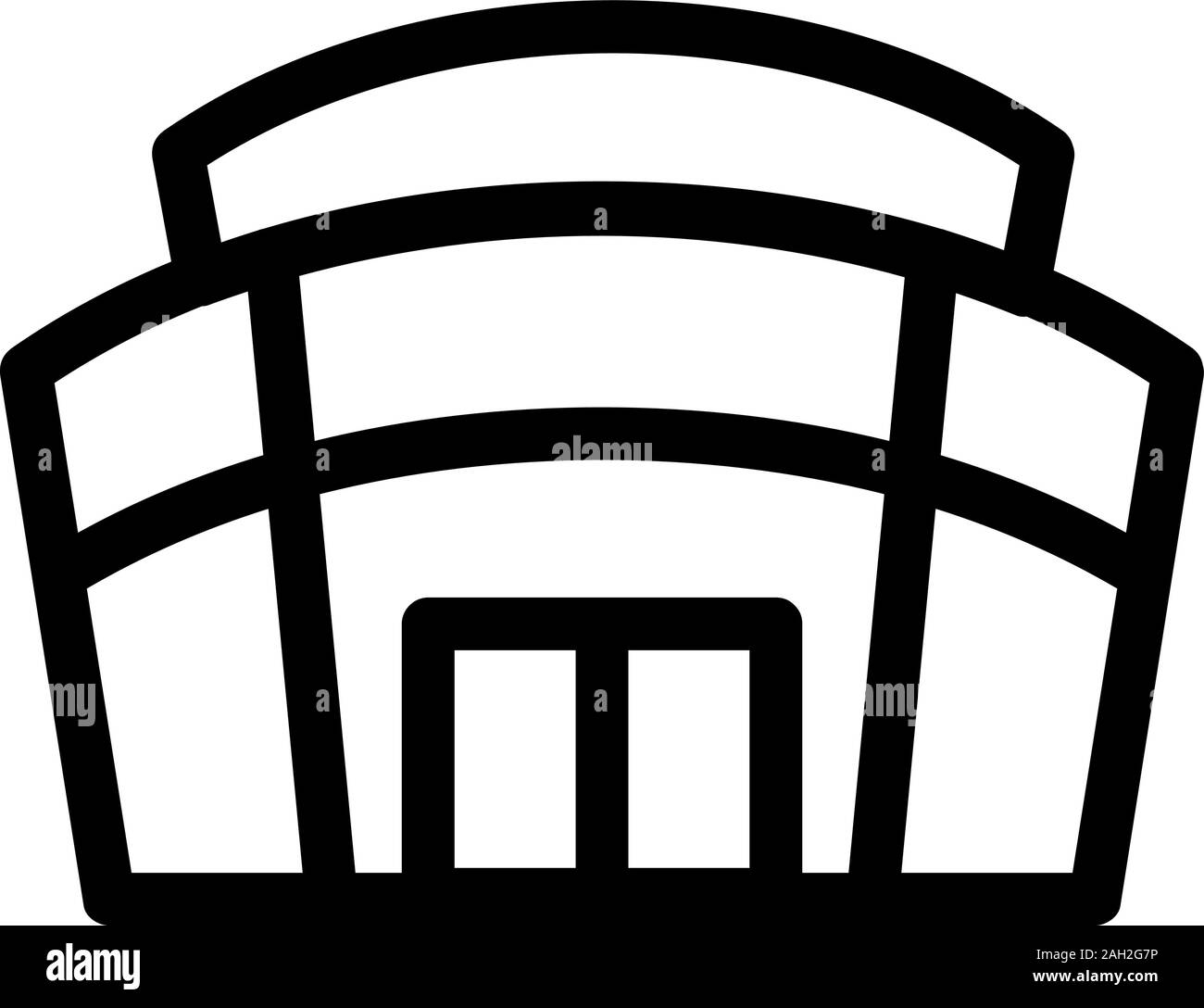 Stadium icon vector. Isolated contour symbol illustration Stock Vector ...