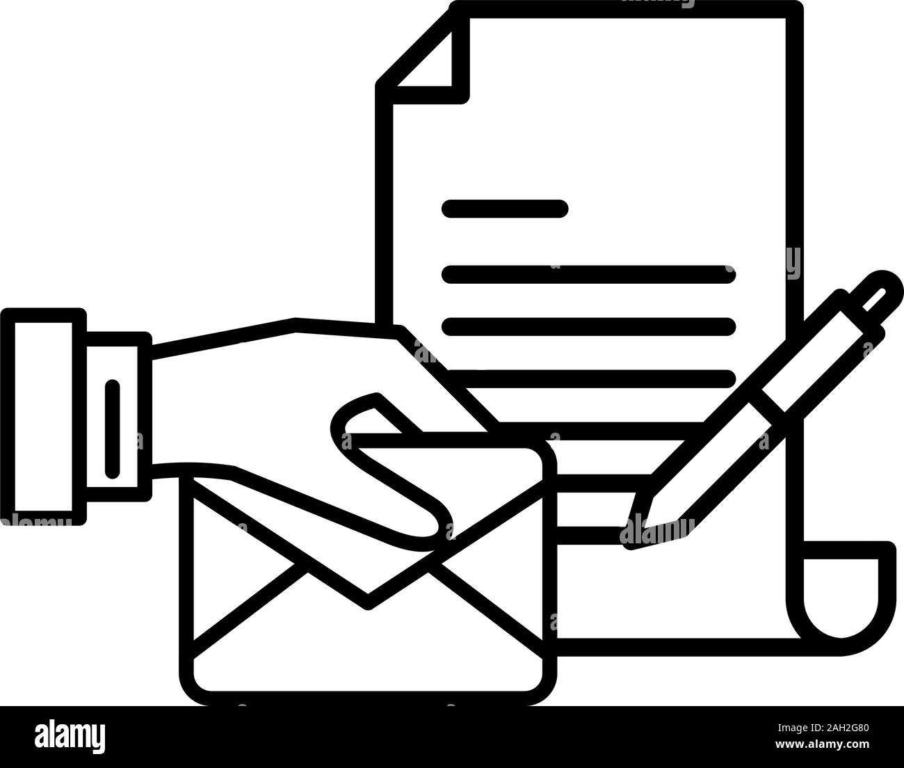 envelope mail with checklist postal service Stock Vector Image & Art ...