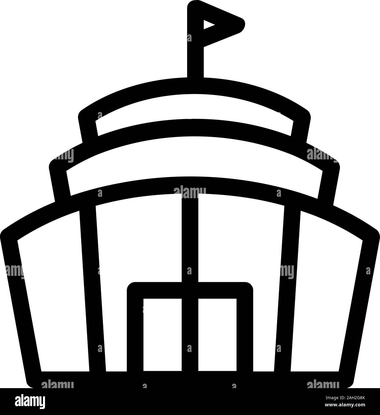 Stadium icon vector. Isolated contour symbol illustration Stock Vector ...