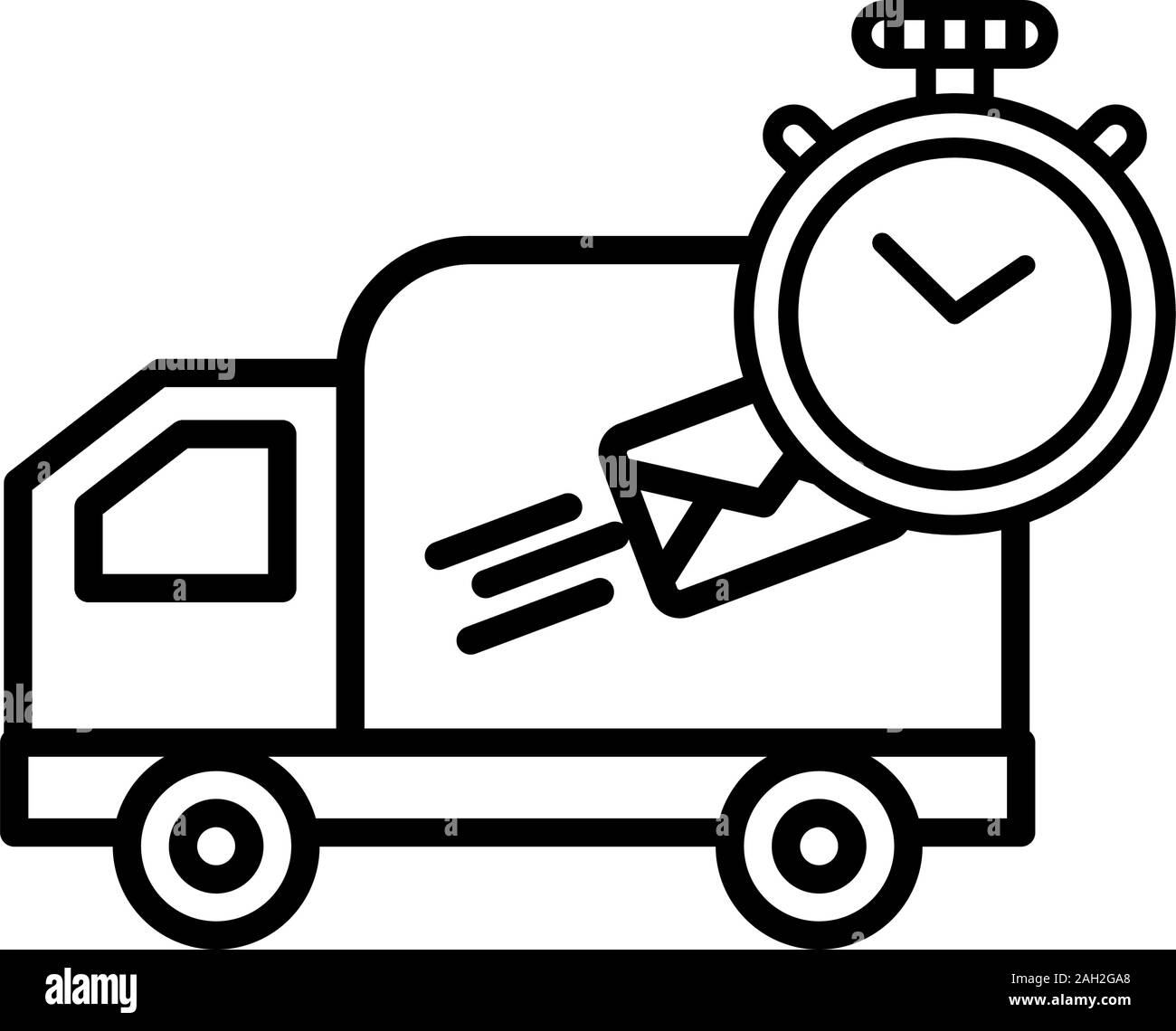 truck cart with envelope mail postal service Stock Vector Image & Art ...