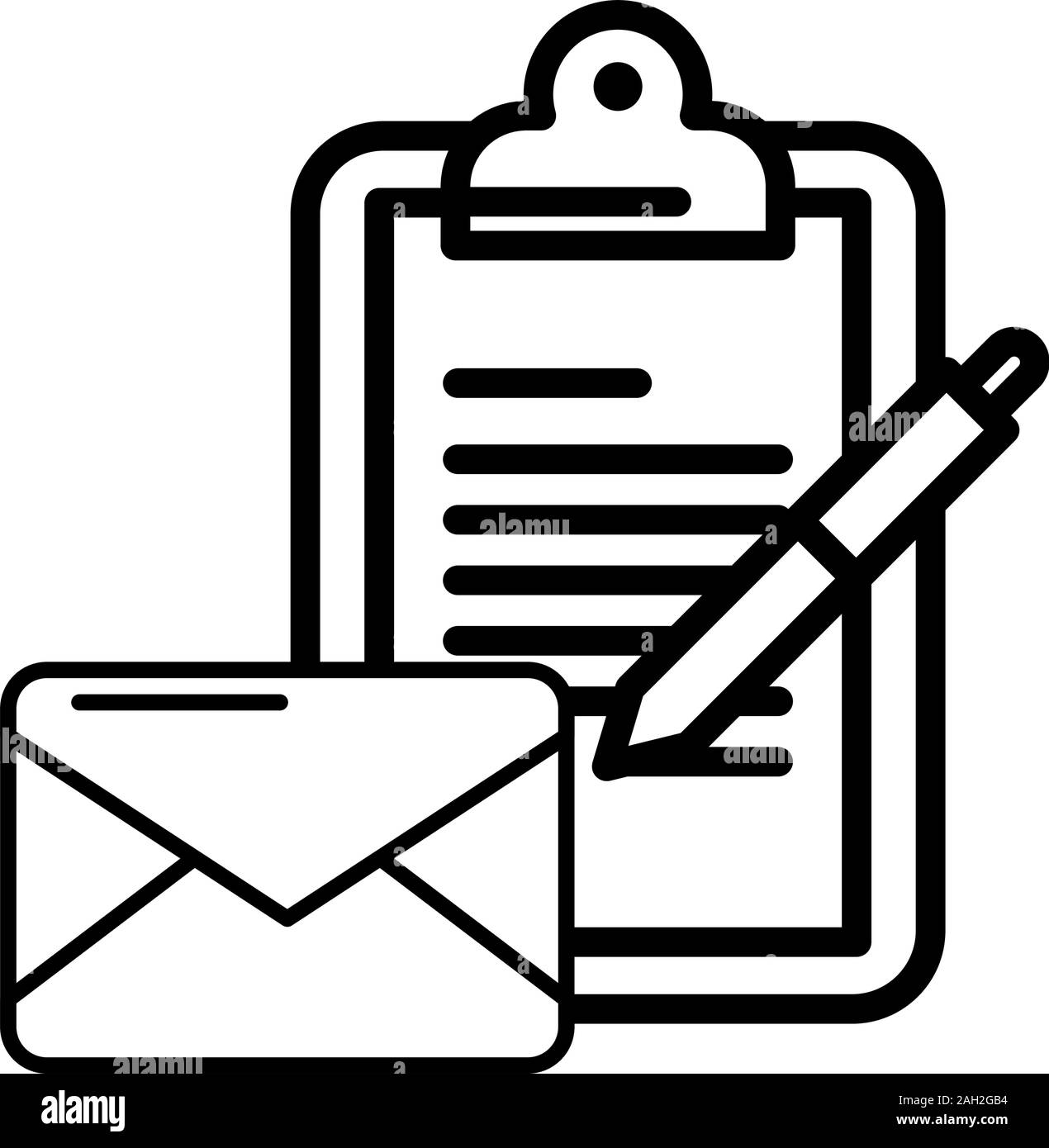 envelope mail with checklist postal service Stock Vector Image & Art ...