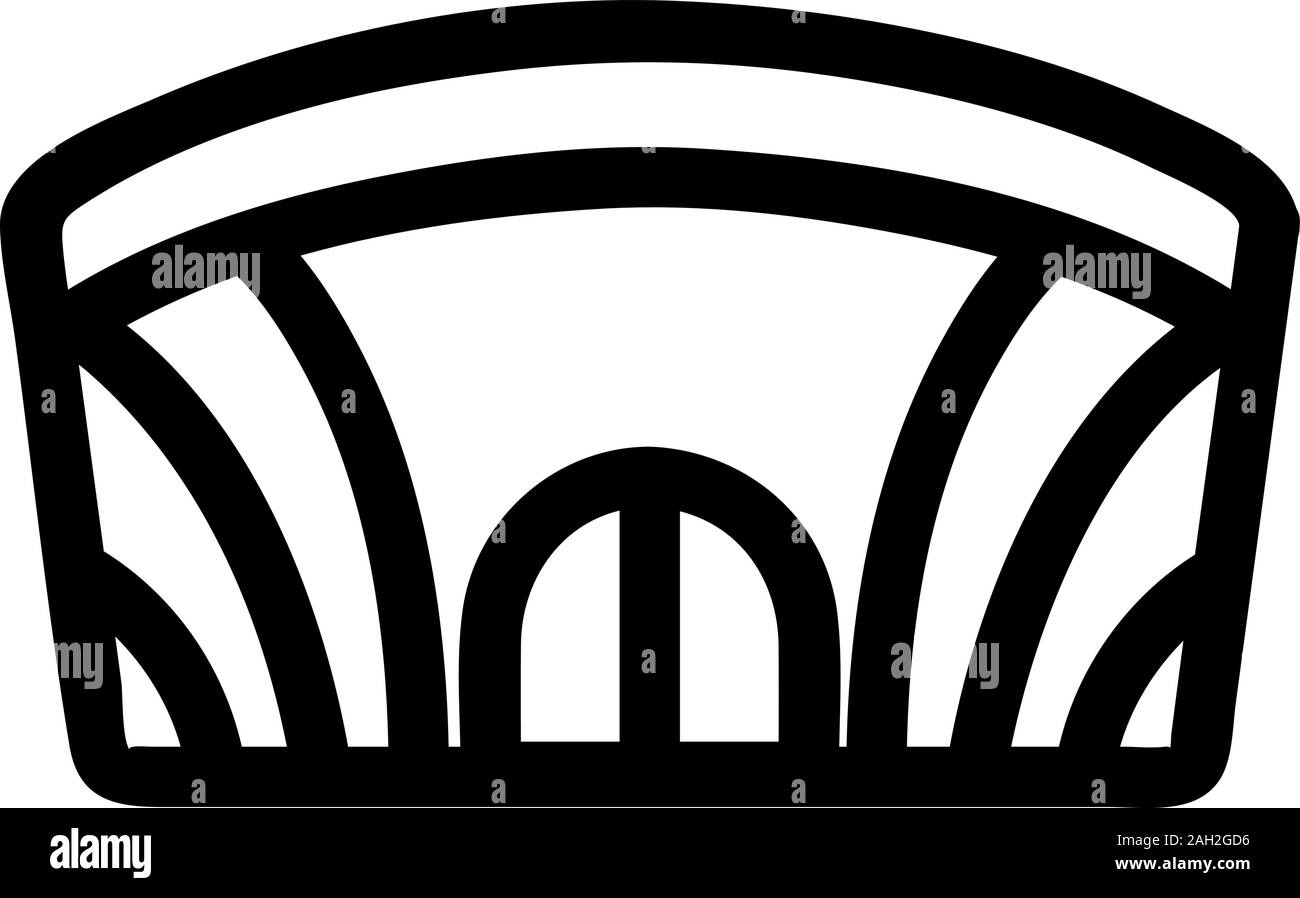 Stadium icon vector. Isolated contour symbol illustration Stock Vector ...