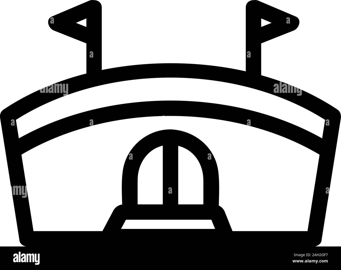 Stadium icon vector. Isolated contour symbol illustration Stock Vector ...