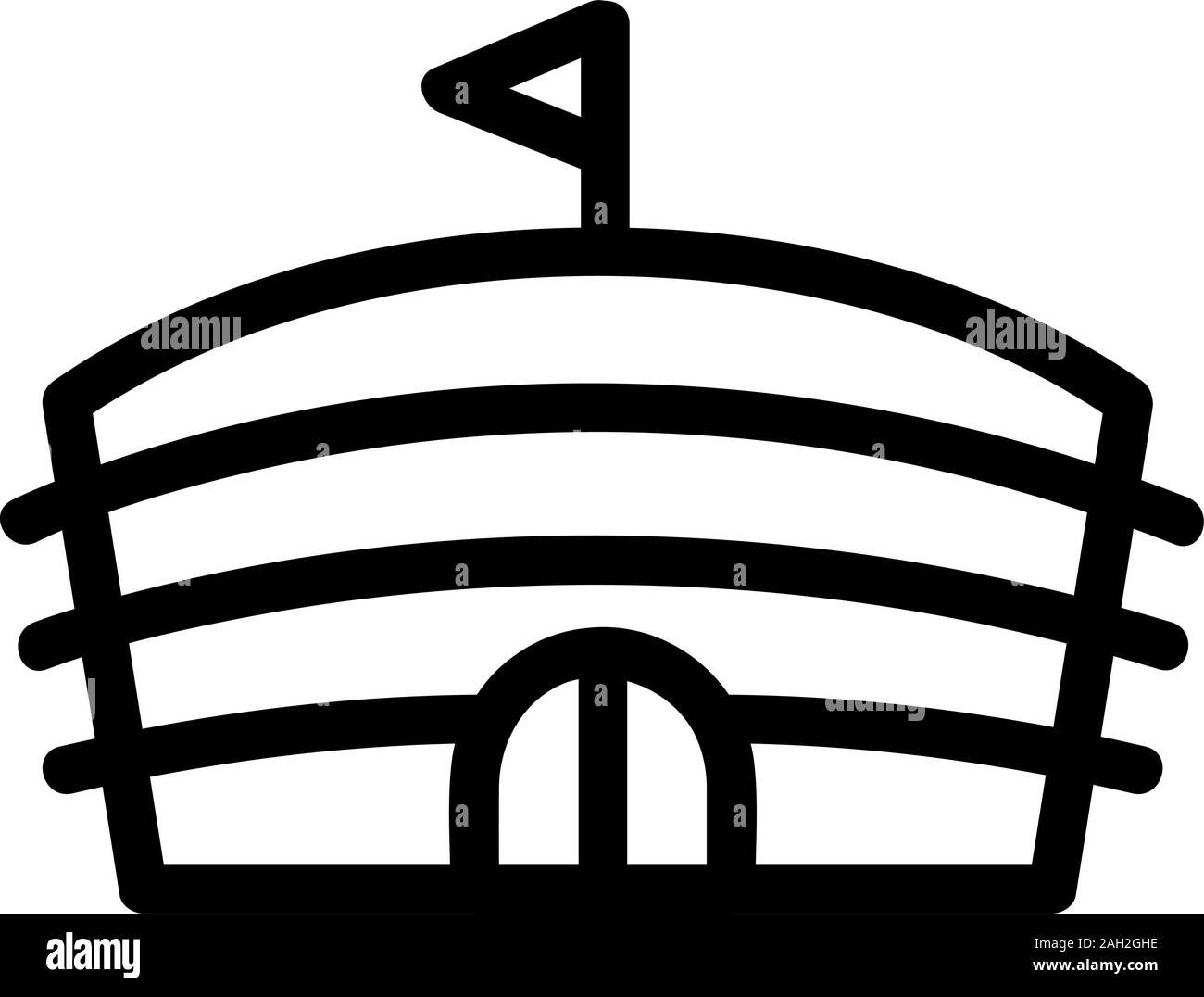 Stadium icon vector. Isolated contour symbol illustration Stock Vector ...