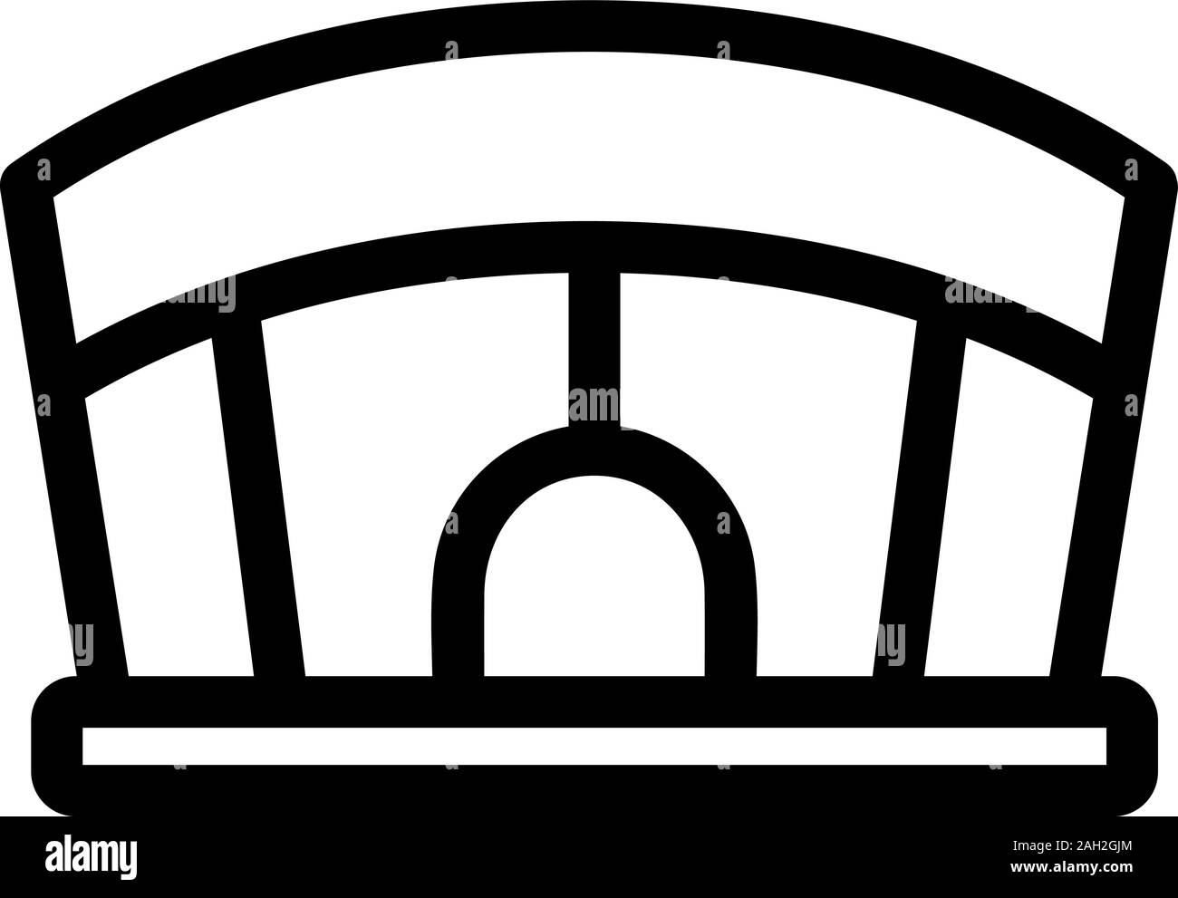 Stadium icon vector. Isolated contour symbol illustration Stock Vector ...