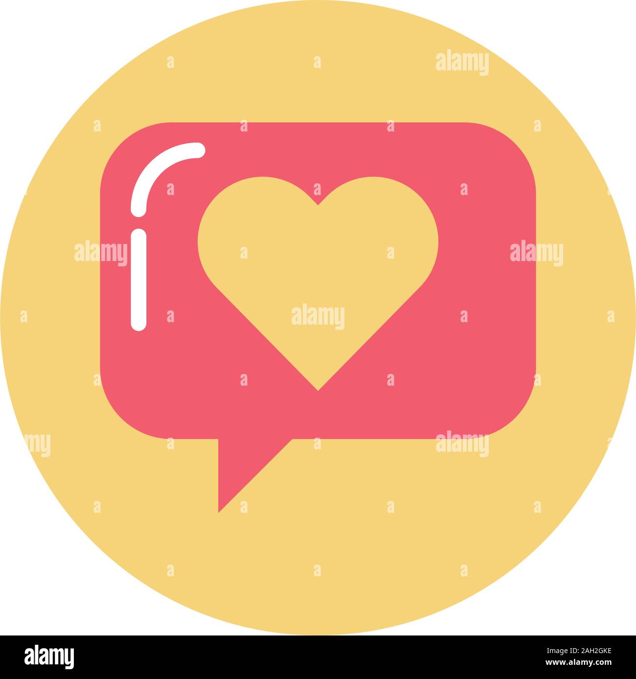 happy valentines day speech bubble with heart icon Stock Vector Image ...