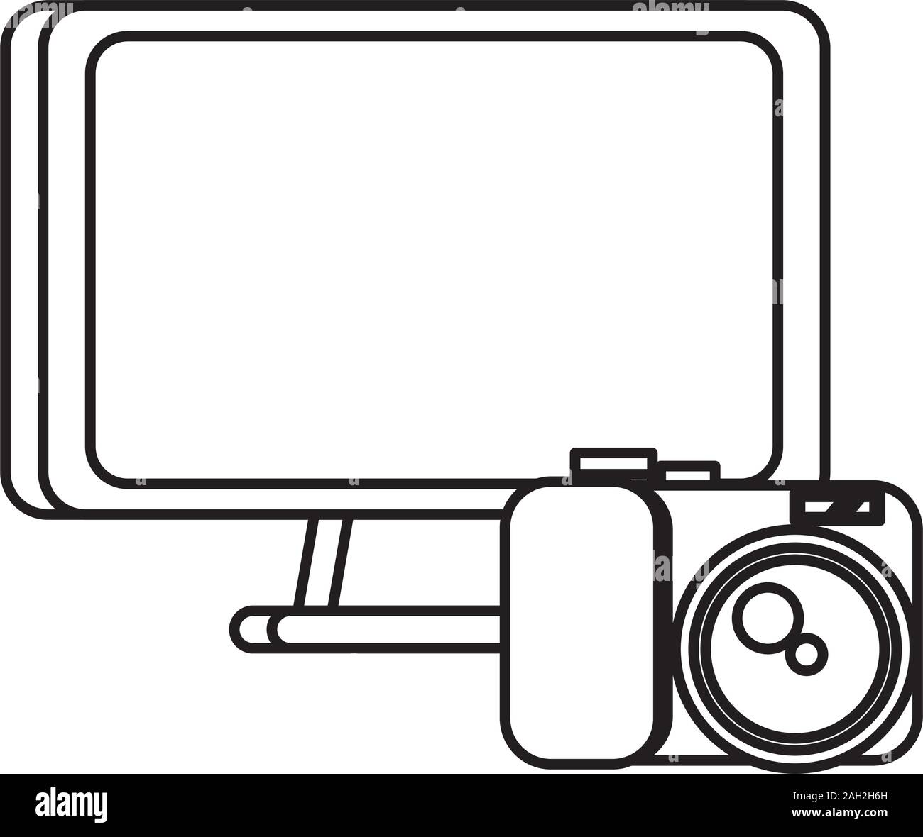 Blank computer monitor camera Stock Vector Images - Alamy