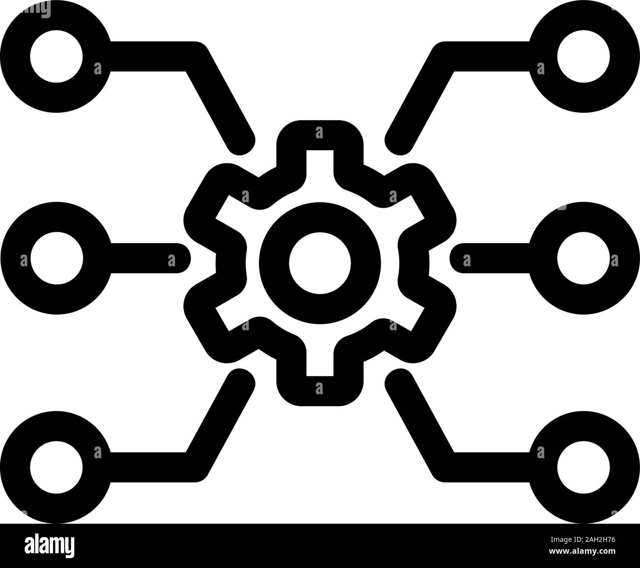 Vector icon settings feature. Isolated contour symbol illustration ...