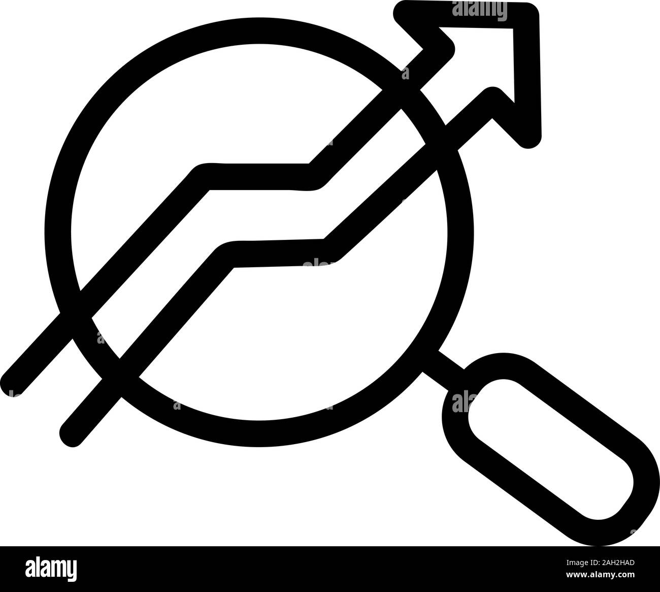 the growth of the research icon vector. Isolated contour symbol ...