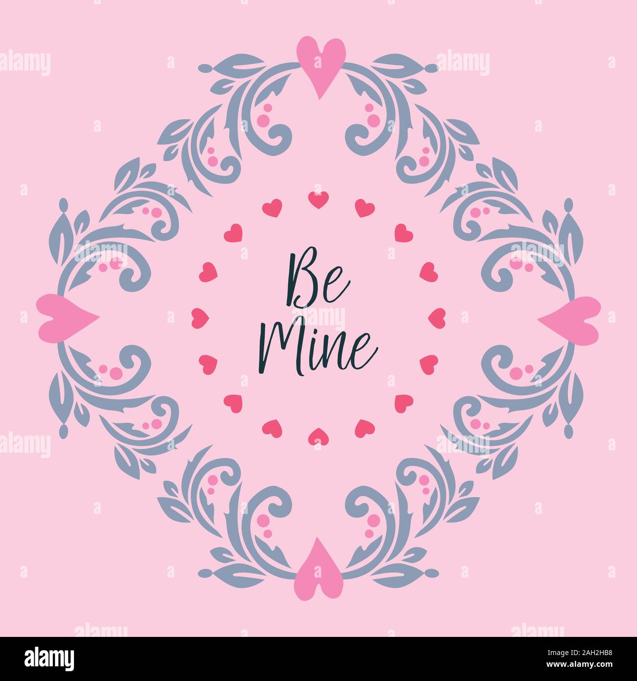 Beauty seamless leaves frame, for card template be mine. Vector Stock ...