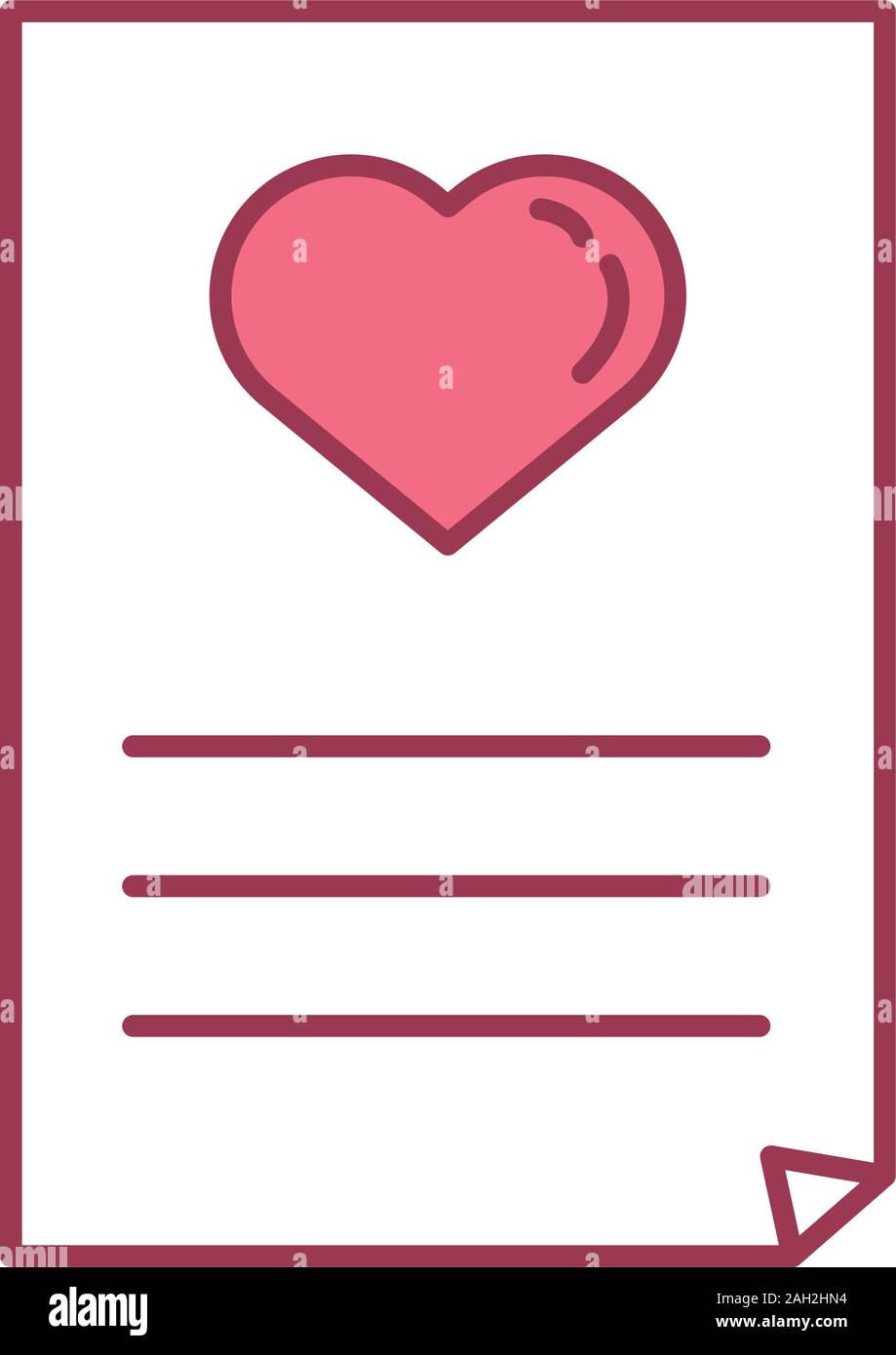 happy valentines day notebook sheet with heart Stock Vector Image & Art ...
